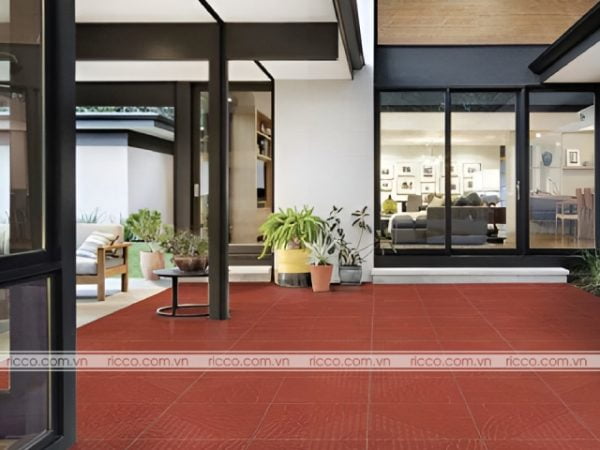 Gạch đỏ lát sân, ngoại thất khu vực ngoài trời bền đẹp, giá tốt